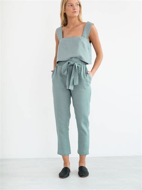 Noah Paper Bag Linen Pants Love And Confuse