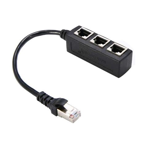 Jual Iit Rj45 Network Splitter Adapter 1 Male To 3 Female Ethernet