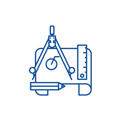 Engineering Project Line Icon Vector Engineering Project Outline Sign
