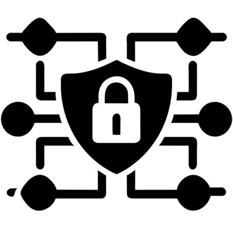 Premium Vector Lock Network Shield Pictogram