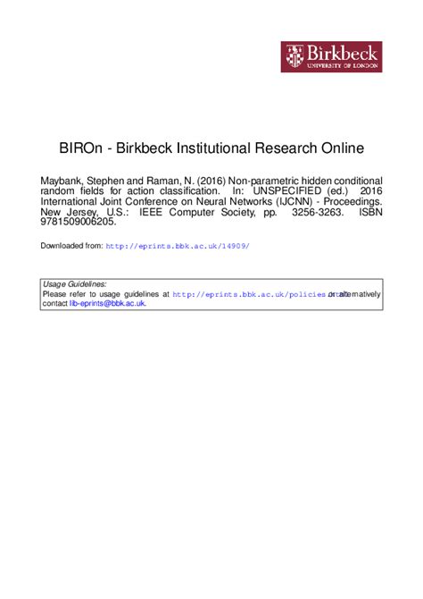 Pdf Non Parametric Hidden Conditional Random Fields For Action