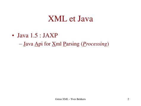 Programmation Xml En Java Ppt Télécharger