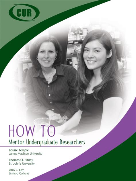 How To Mentor Undergraduate Researchers The Council On Undergraduate