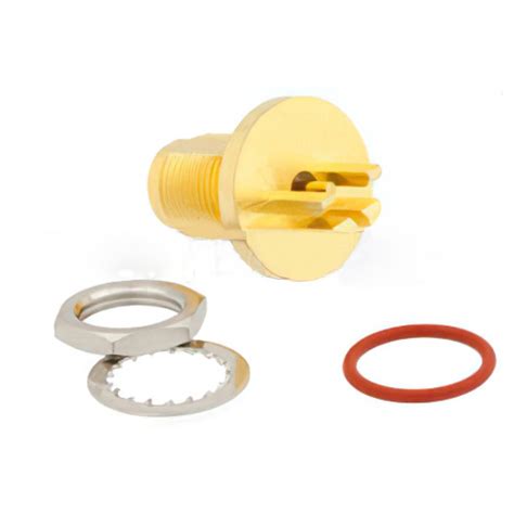 TNC Female Bulkhead Mount Connector Solder Attachment Edge Mount PCB IP67 Rated Ebeestock Com