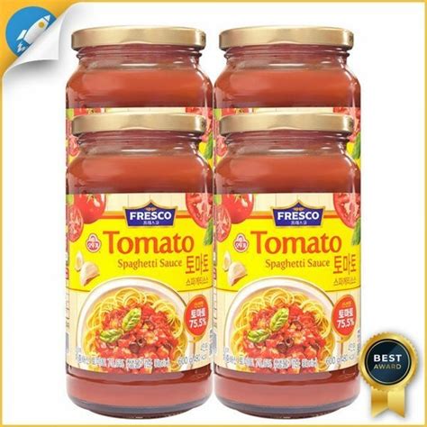 오뚜기 프레스코 토마토 스파게티소스 600g 4개 리뷰 오늘 가격 티몬