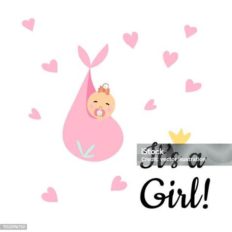 아기 샤워를 위한 손 레터링 디자인 서식 파일 카드입니다 주위에 마음으로 귀여운 재미 있는 소녀 아이의 생일 포스터입니다 건강한