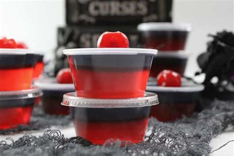 Vampire Kiss Gelatin Shots Best Halloween Whiskey Gelatin Shots