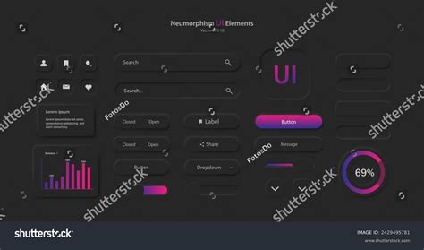 Set User Interface Elements Mobile Application Stock Vector Royalty Free 2429495781 Shutterstock