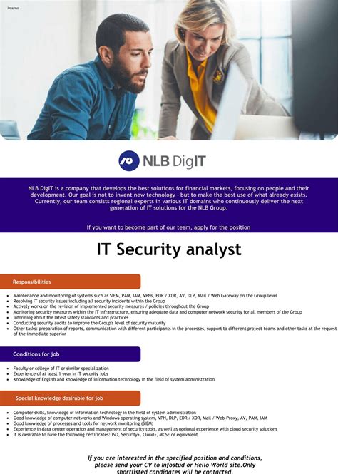 It Security Analyst Nlb Digit