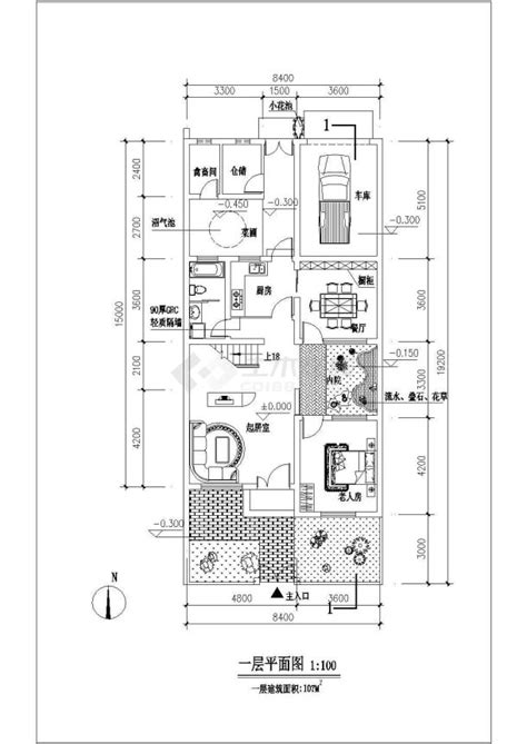 2层砖混结构双拼式单体别墅平立剖面设计cad图纸（含总图2套方案）居住建筑土木在线