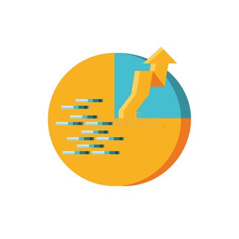 Statistical Graphics Circular Isolated Icon Stock Illustration