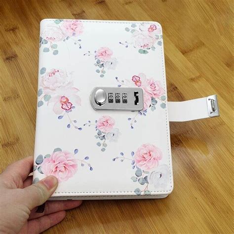 Rose Secret Notebook With Password Lock For Girls Notebookpost