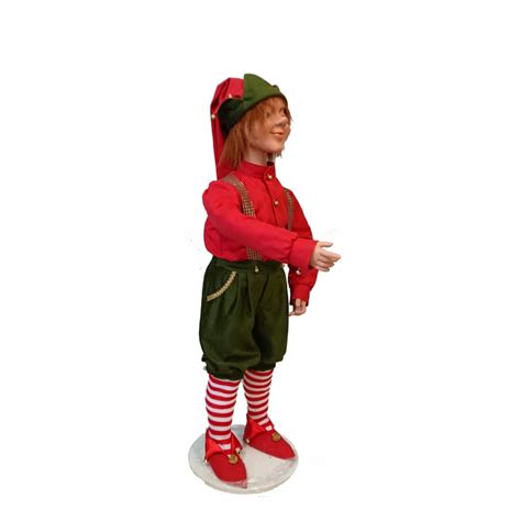 AUTOMATE DE NOEL LUTIN DU PERE NOEL DEBOUT LETTRE POUR DECORATION DE