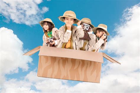 Kids in a game drive stock photo. Image of aviation, journey - 90511188