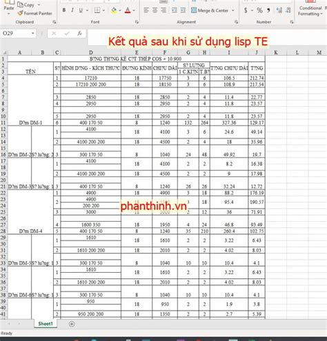 Lisp chuyển cad sang Excel bảng thống kê từ cad sang excel