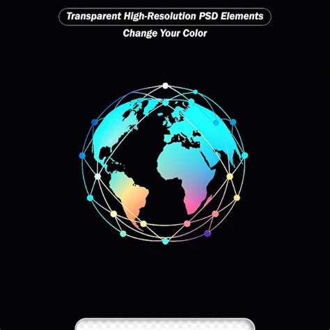Premium Psd Global Network Connection Concept Background With Planet