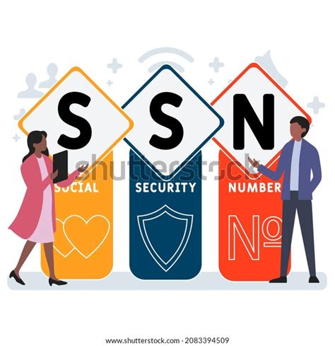Ssn Social Security Number Acronym Business Stock Vector Royalty Free
