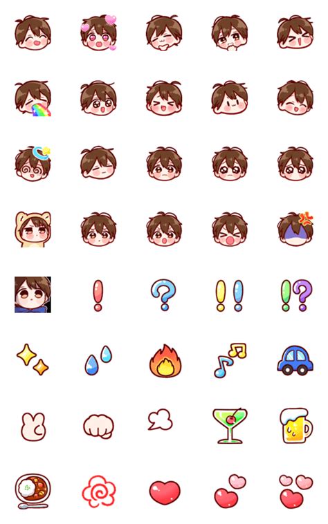 男の子の絵文字2のline絵文字｜画像、情報など