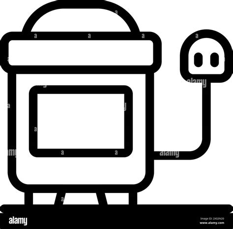Electric Generator Is Supplying Power With Cable And Plug Stock Vector
