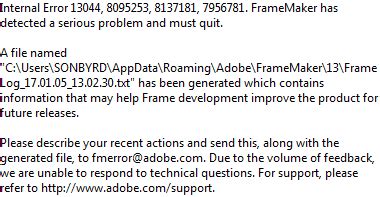 FM File Causes FrameMaker 2015 To Crash Adobe Community 8788962