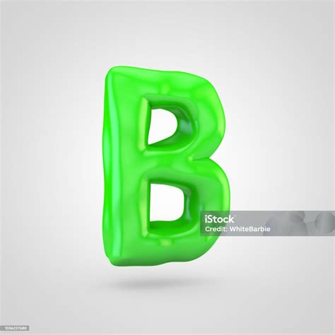 그린 플라스 티 신 편지 대문자 B 흰색 배경에 고립 0명에 대한 스톡 사진 및 기타 이미지 0명 3차원 형태 디지털