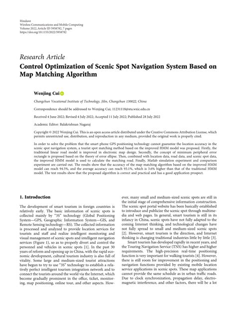 pdf control optimization of scenic spot navigation system based on