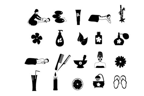 Outline Spa And Massage Icons Set Sponsored Ad Lineariconsspa