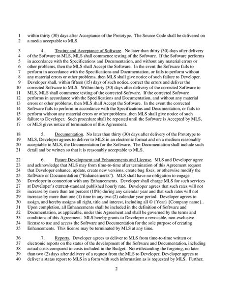 Database Software Development Agreement Template In Word And Pdf
