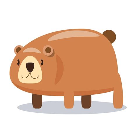 곰 만화 캐릭터 벡터 일러스트 레이션 프리미엄 벡터
