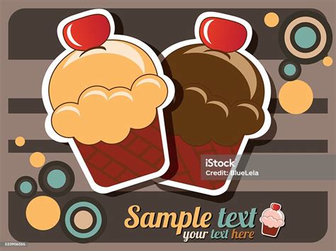 행복함 버스데이 컵 케이크 카드 빈티지 복고풍 생일에 대한 스톡 벡터 아트 및 기타 이미지 생일 초콜릿 0명 Istock
