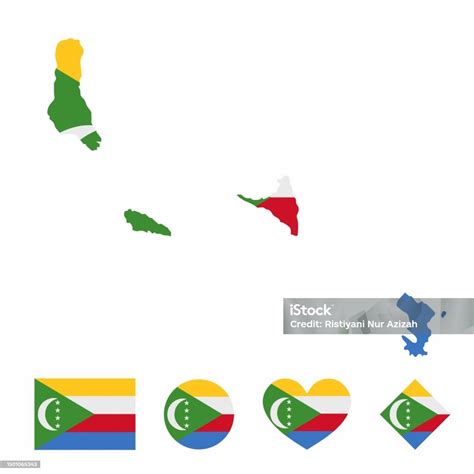 흰색 배경에 분리된 깃발이 있는 코모로 지도 깃발의 벡터 0명에 대한 스톡 벡터 아트 및 기타 이미지 0명 국경 국기 Istock