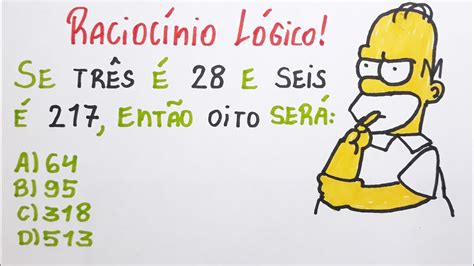 😱 Somente 7 Acha A LÓgica Dessa QuestÃo Raciocínio Lógico Youtube