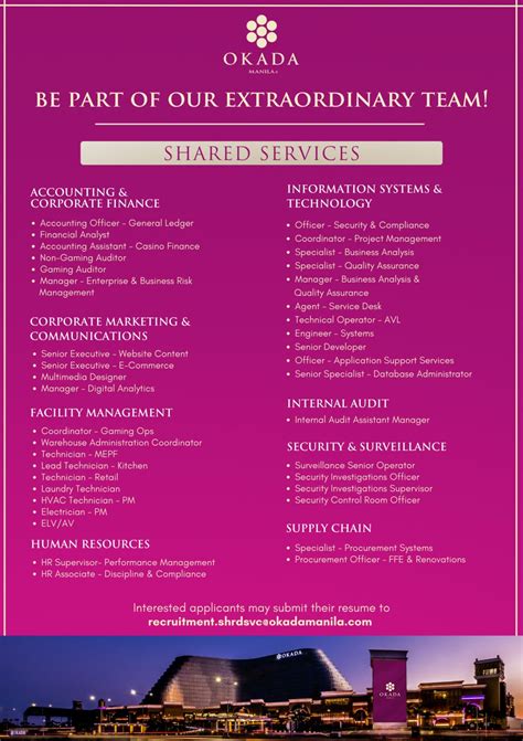Okada Manila On Linkedin Okadamanilacareers 67 Comments
