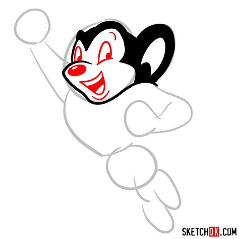 How To Draw Mighty Mouse Sketchok Easy Drawing Guides