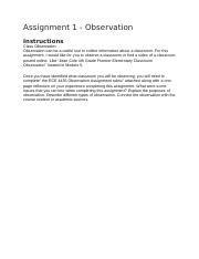 Classroom Observation Assignment Tips Reflection And Course Hero