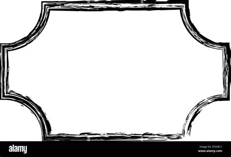 grungy rectangular frame border plaque outline — stock illustration clip art graphics stock