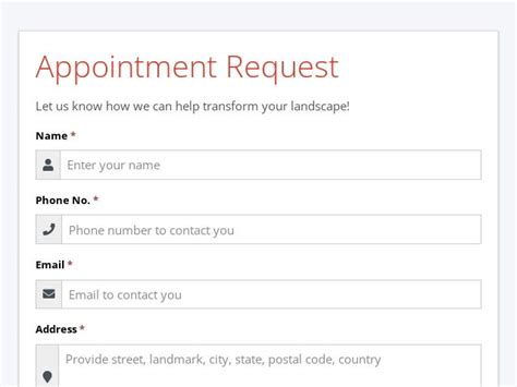 Appointment Request Form Template Formnx