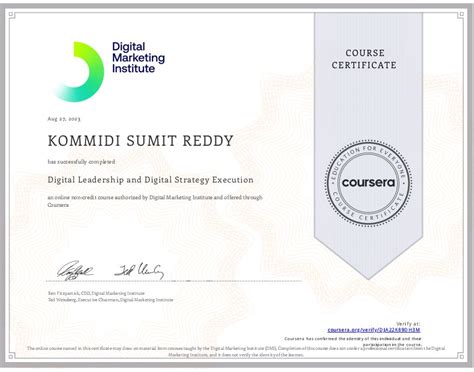 Completed Coursera Certifications Successfully Via Coursera School Of