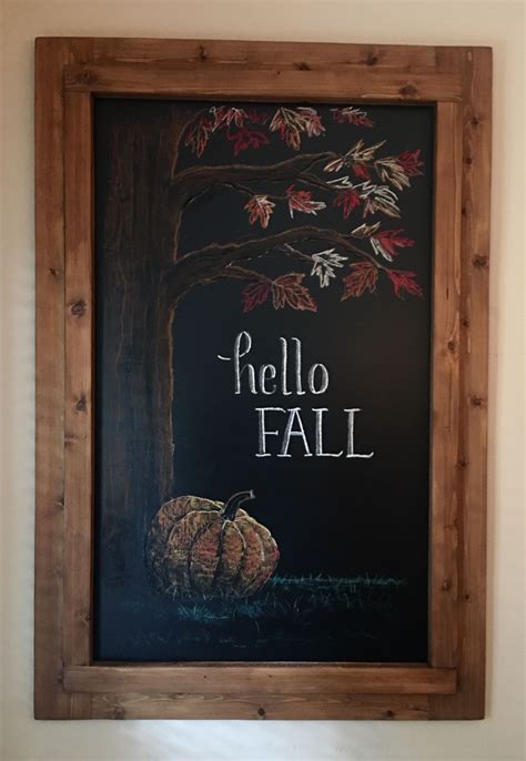 Hello Fall Chalkboard Art Autumn Chalkboard Decor Diy Fall Home