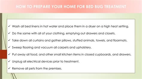 Ppt How To Prepare Your Home For Bed Bug Treatment Powerpoint