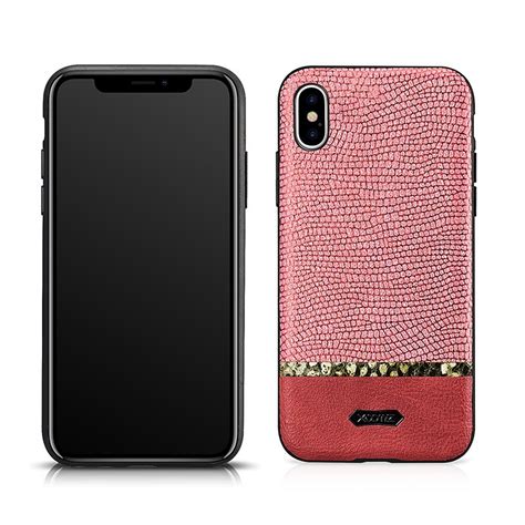 Iphone X Xs Coque En Cuir Pu Piss Brillant Rouge