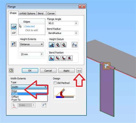 Solved Sheet Metal Flange Only On Partial Edge Autodesk Community