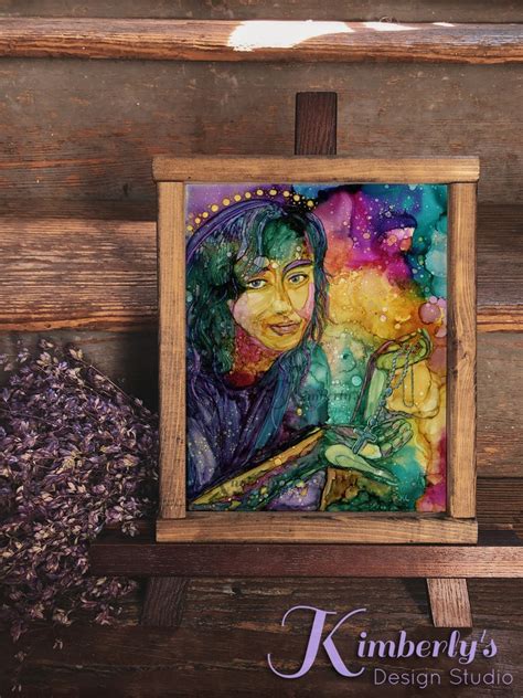 Our Lady Of The Rosary Alcohol Ink Giclée Fine Art Print Abstract
