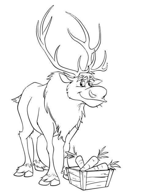 Coloriage Sven de La Reine des Neiges télécharger et imprimer gratuit