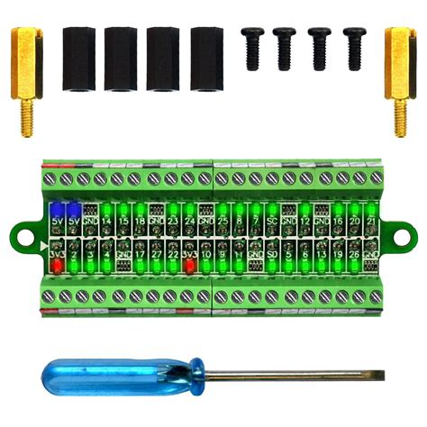 getuscart ultra small rpi gpio status led and terminal block breakout