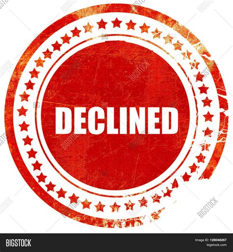 Declined Sign Image Photo Free Trial Bigstock