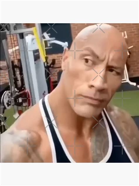The Rock Eyebrow Raise Meme Sticker For Sale By Zestyfiretruck