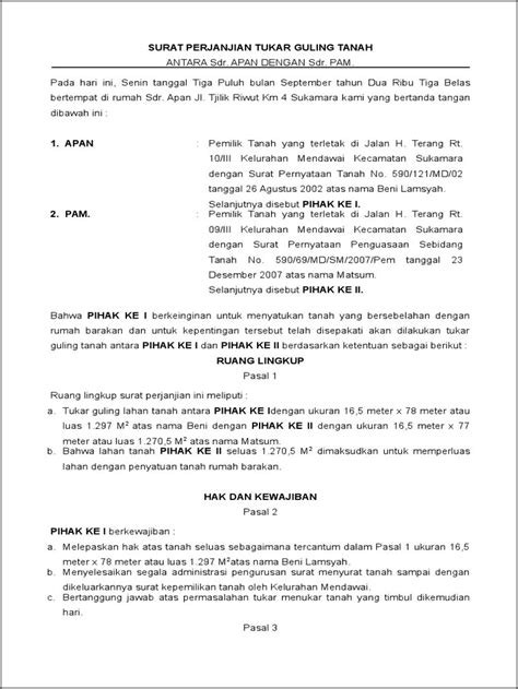 Contoh Surat Perjanjian Tukar Menukar Motor Surat Permohonan Desain My XXX Hot Girl