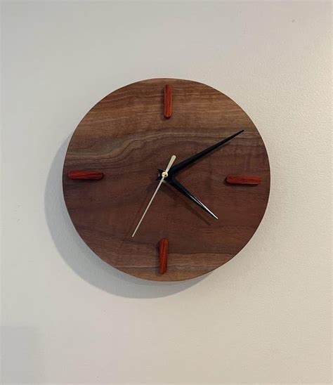 Made A Very Simple Clock From Walnut Padouk Rwoodworking
