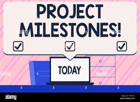 Conceptual Hand Writing Showing Project Milestones Concept Meaning Duration That Shows An